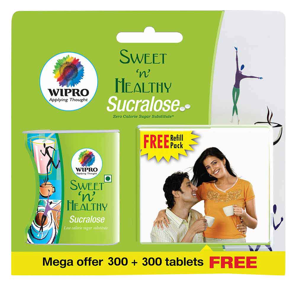 Wipro Sweet n Healthy Sucralose, 300 tablet(s) Unflavoured at Best ...