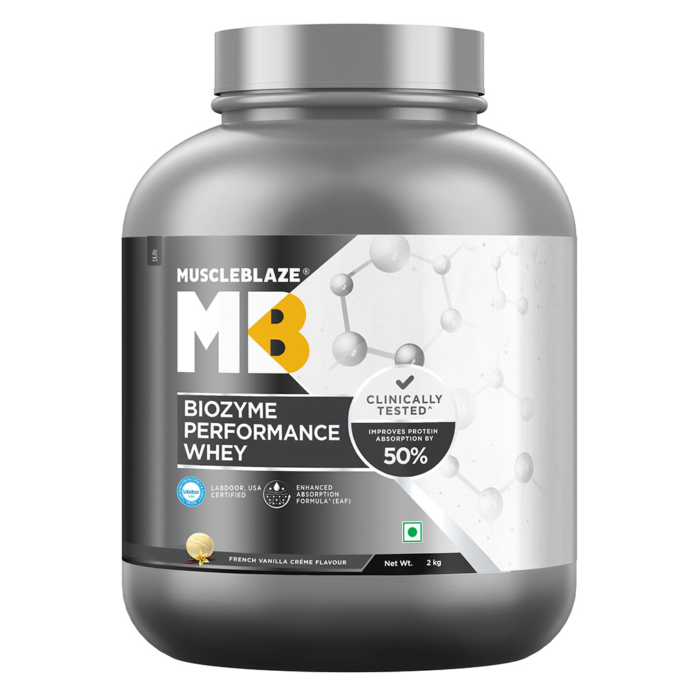 MuscleBlaze Biozyme Performance Whey Protein (4.4 lb / 2kg Rich Chocolate)