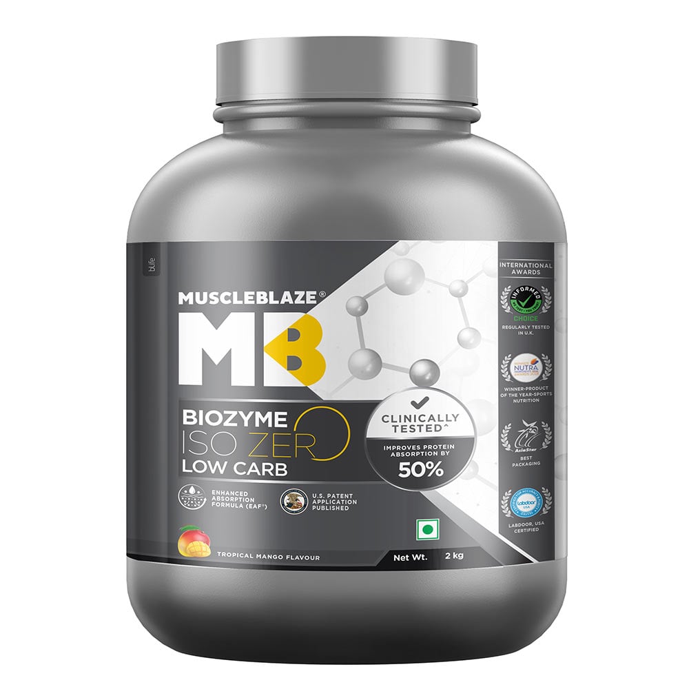 MuscleBlaze Iso Zero Whey Protein Isolate - (Low Carb Chocolate, 2 Kg ...