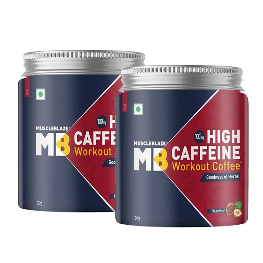 MuscleBlaze High Caffeine Workout Coffee 0.11 lb - Pack of 2 | Muscleblaze