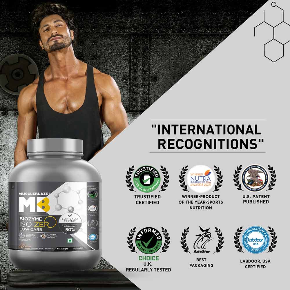 MuscleBlaze Iso Zero Whey Protein Isolate - (Low Carb Chocolate, 2 Kg ...